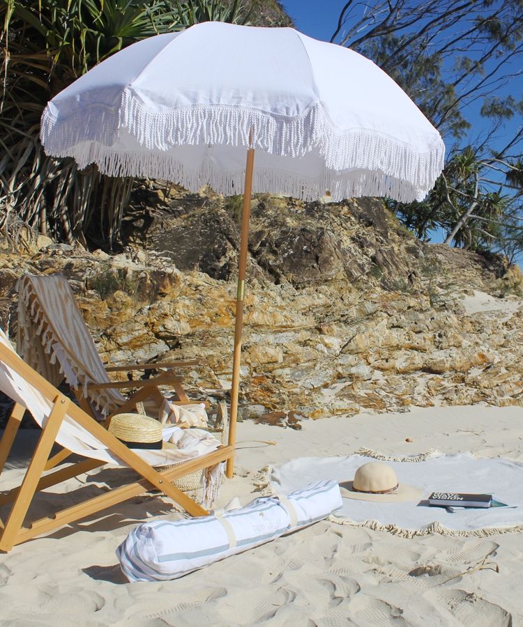 Fringe beach umbrella store